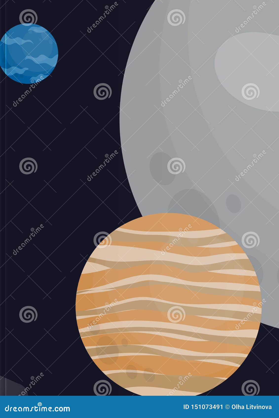 Brochure Cover Study of Space and the Solar System Stock Vector ...