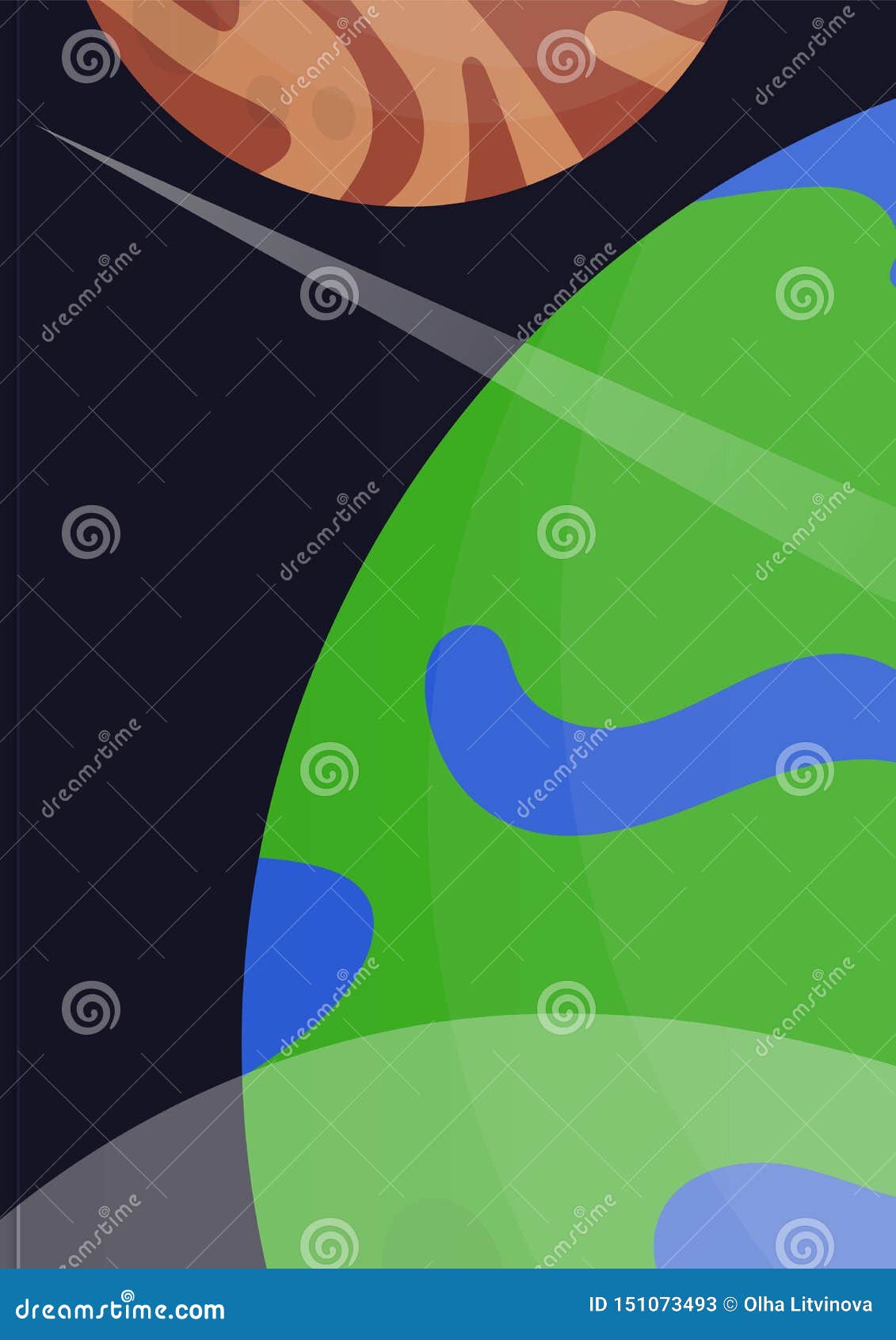 Brochure Cover Study of Space and the Solar System Stock Vector ...