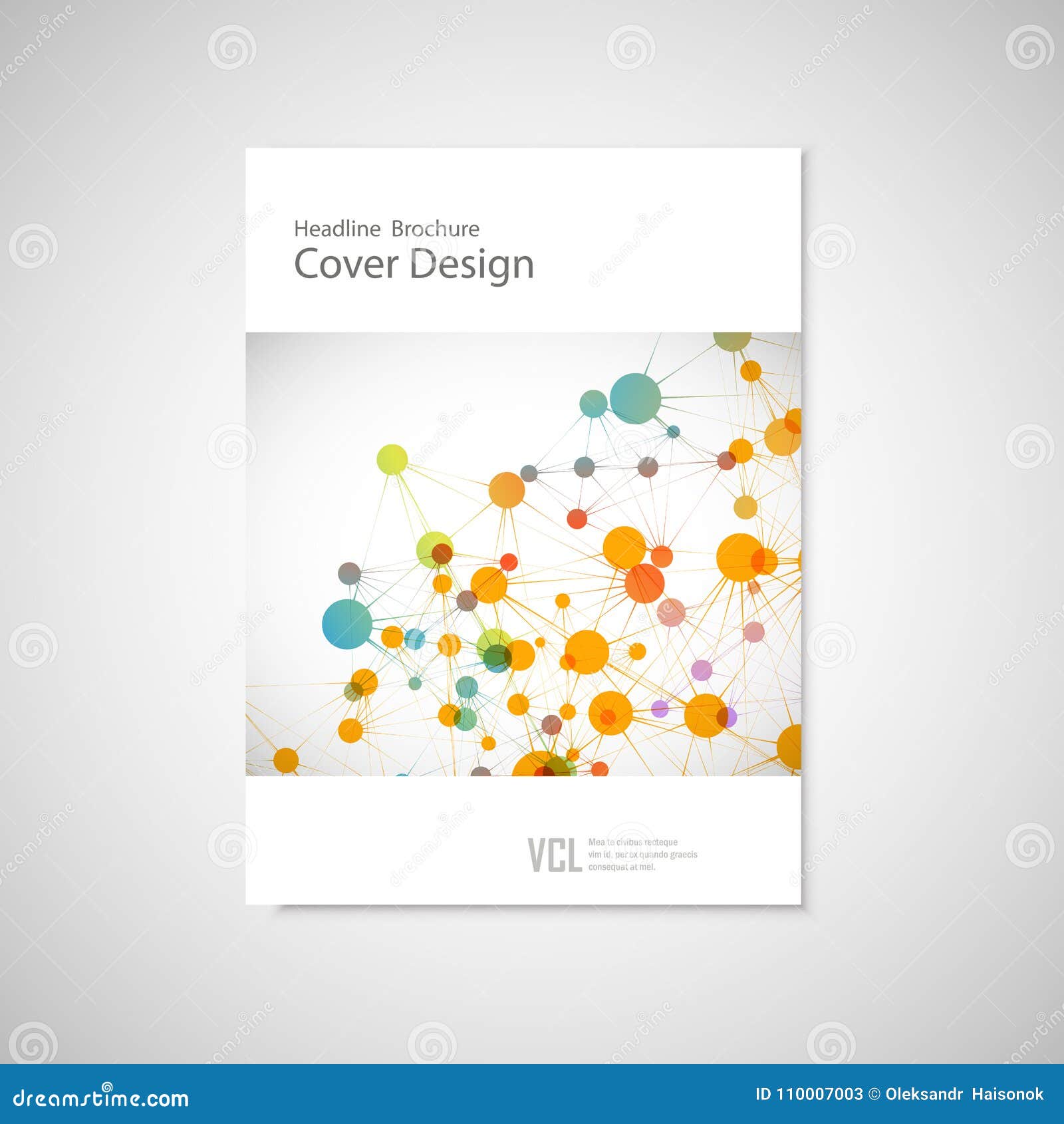 Brochure Cover Template for Connect, Network, Healthcare, Science and ...