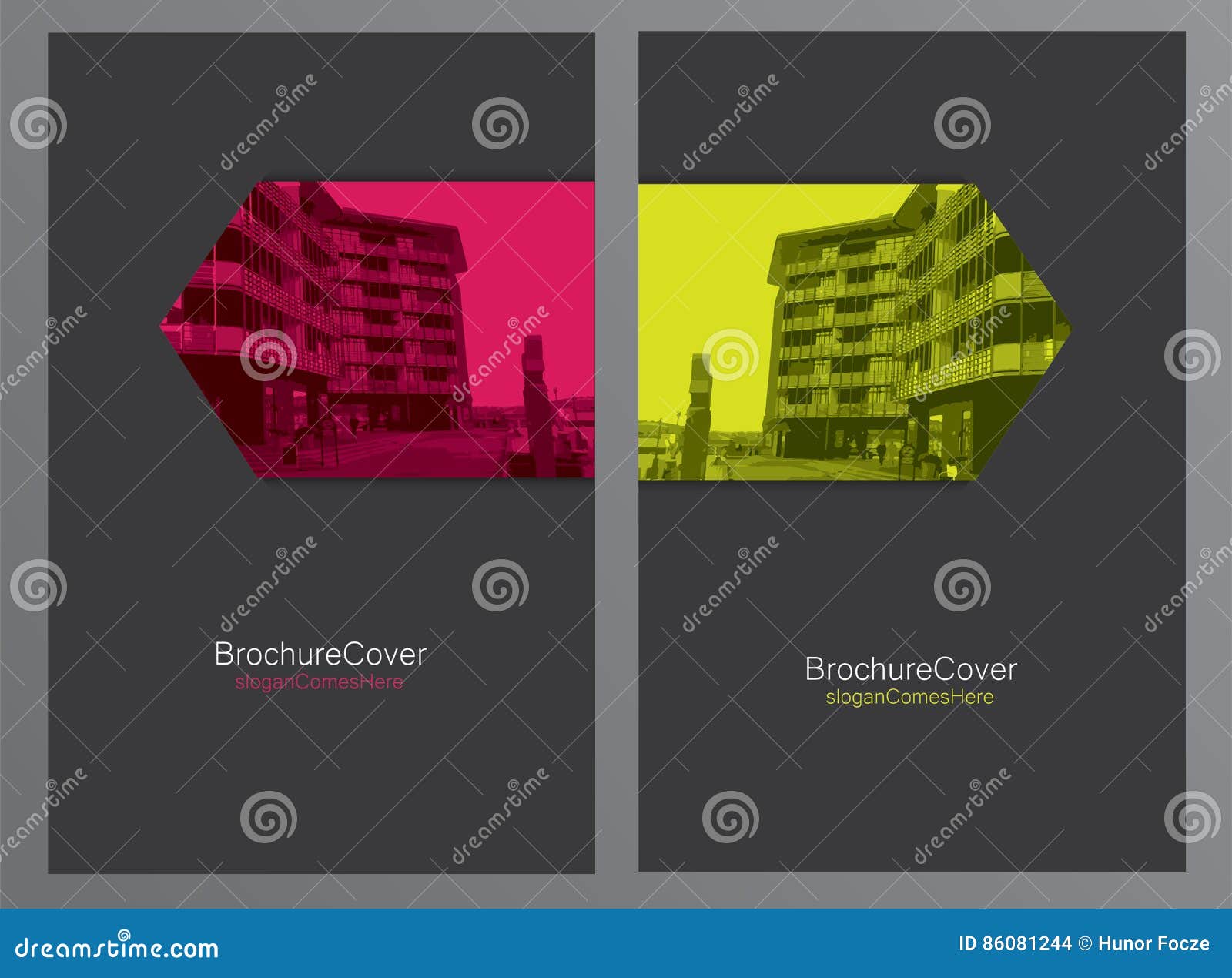 Brochure Cover Template - Simple yet Catchy Layout Stock Vector ...