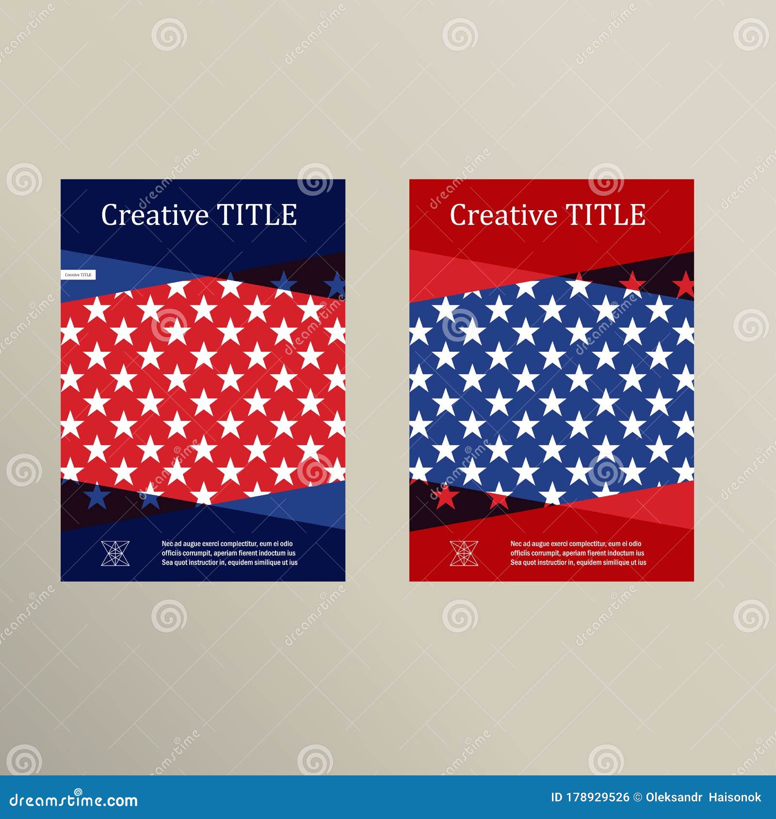 Brochure Cover Template. Usa Flag Design Stock Vector - Illustration of ...