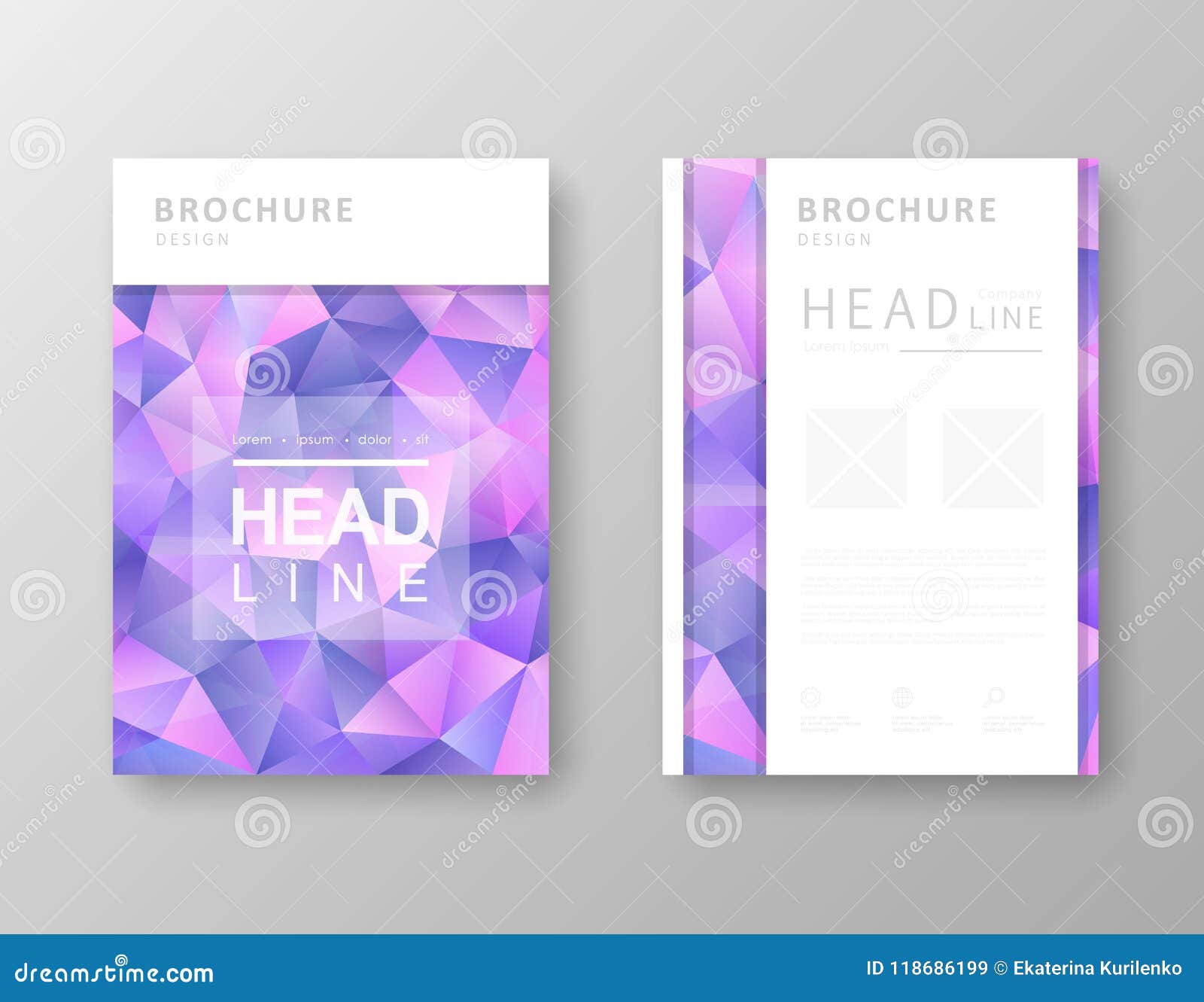 Brochure Design with Abstract Background Stock Vector - Illustration of ...
