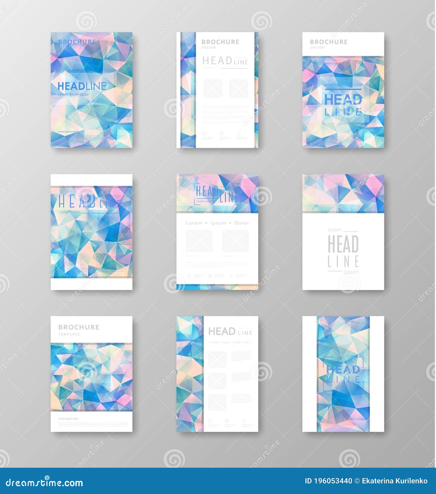Brochure Design with Abstract Background Stock Illustration ...