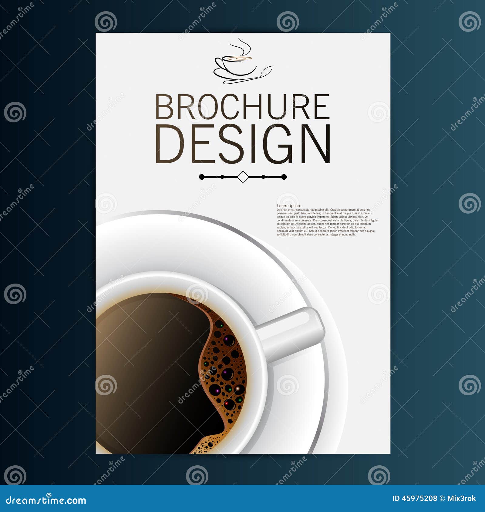 Brochure Design with Coffee Stock Vector - Illustration of paper ...
