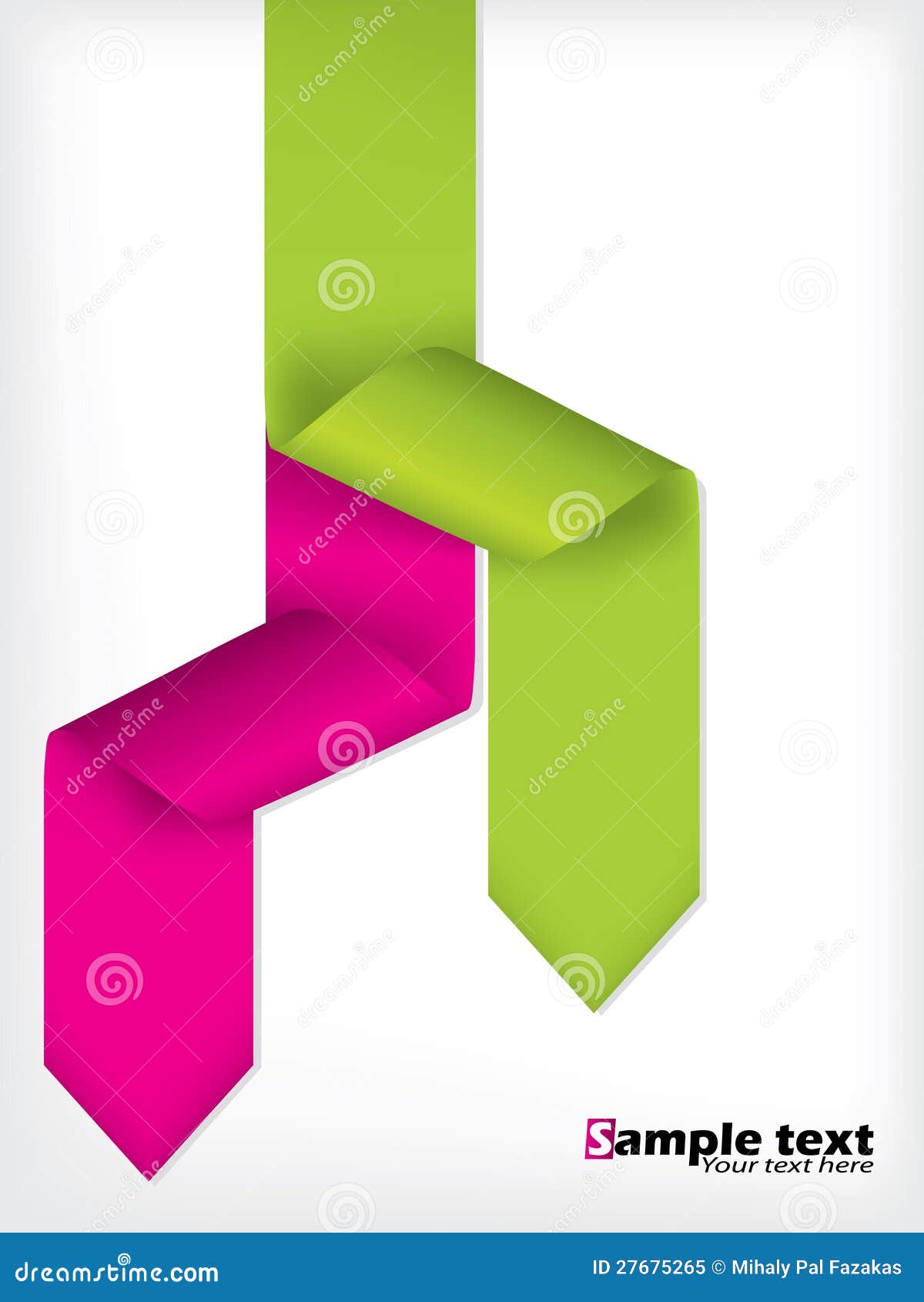 Brochure Design with Colored Arrow Ribbons Stock Vector - Illustration ...