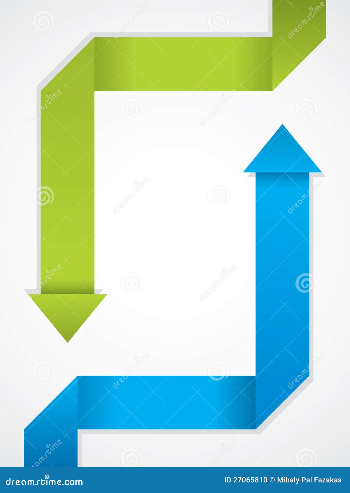 Brochure Design with Folded Origami Arrows Stock Vector - Illustration ...