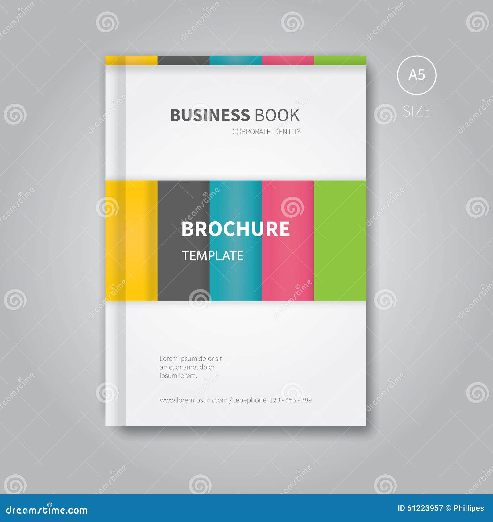 Brochure Design in Fresh Colors Stock Illustration - Illustration of ...