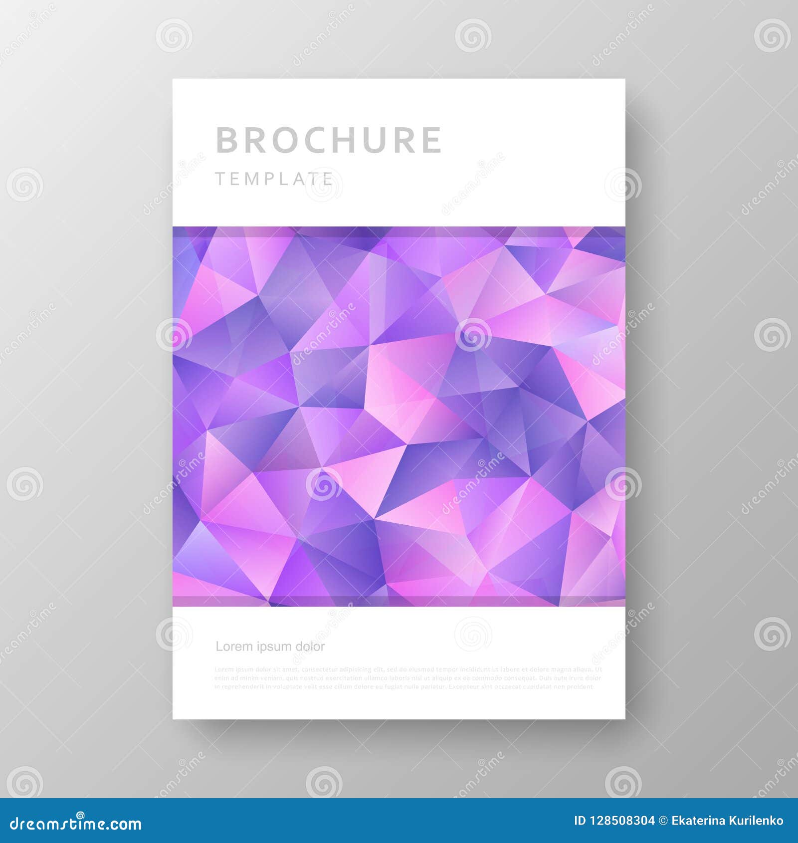 Brochure Design with Geometric Background Stock Vector - Illustration ...
