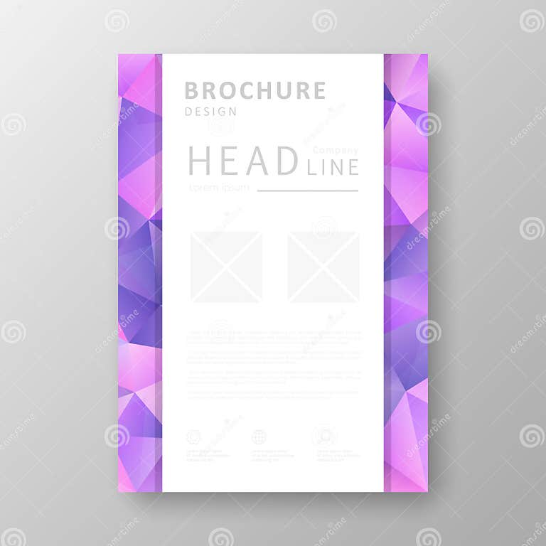 Brochure Design with Geometric Background Stock Vector - Illustration ...