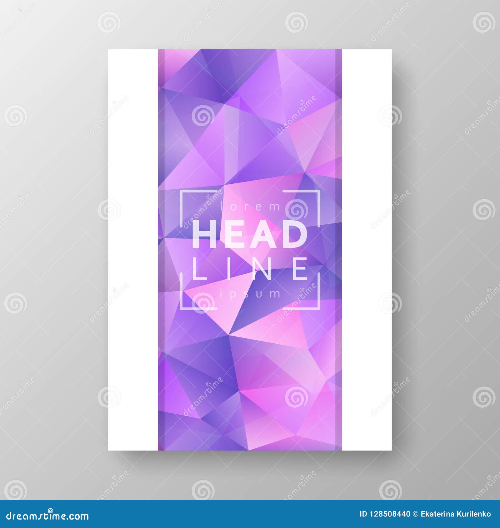 Brochure Design with Geometric Background Stock Vector - Illustration ...