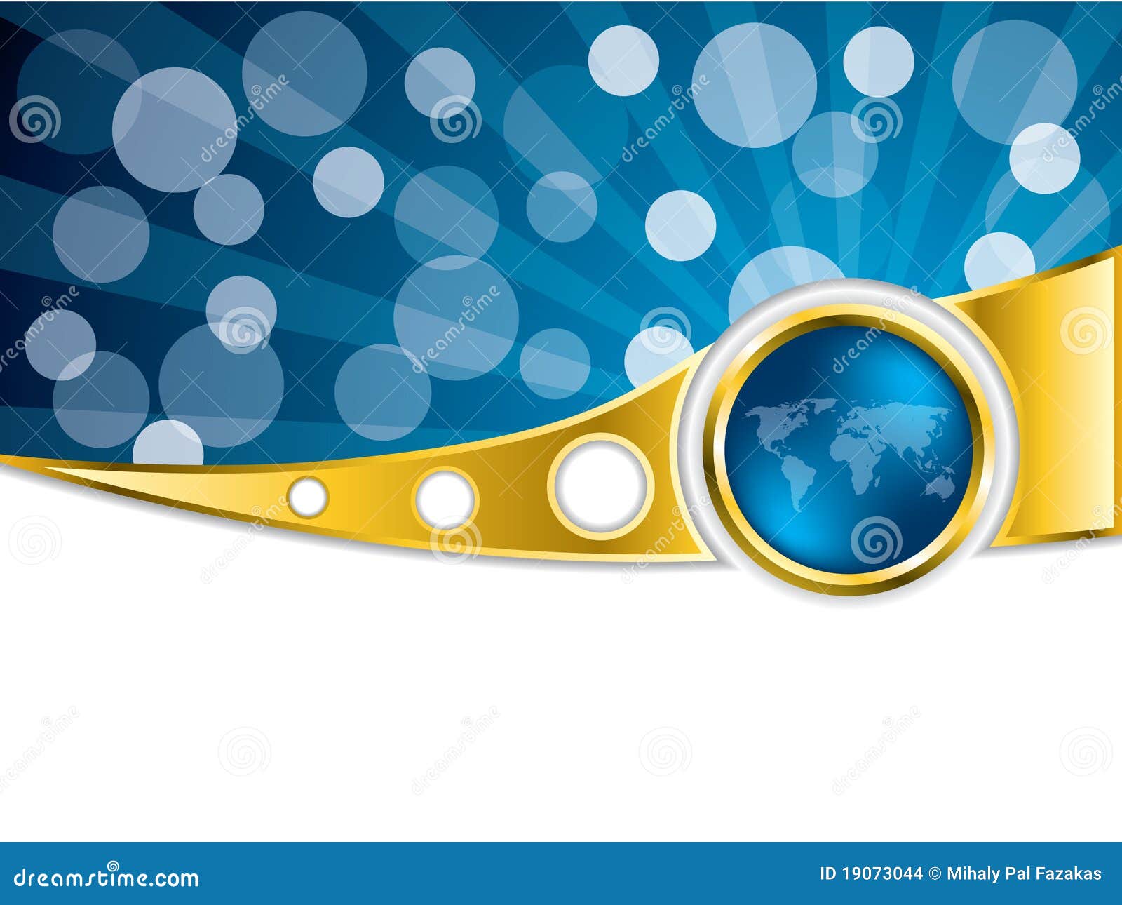 Brochure Design with Map Button Stock Vector - Illustration of ...