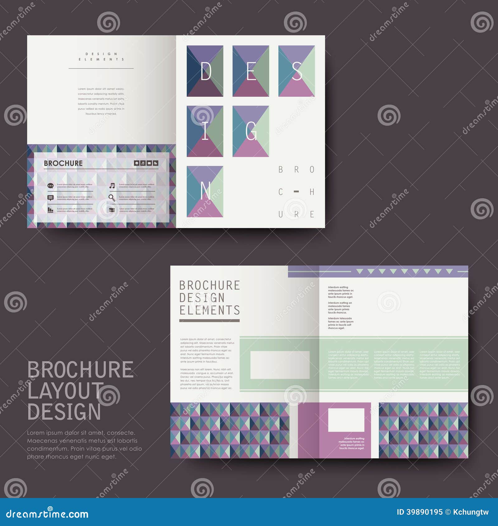 Brochure Design with Pattern Style Stock Vector - Illustration of ...