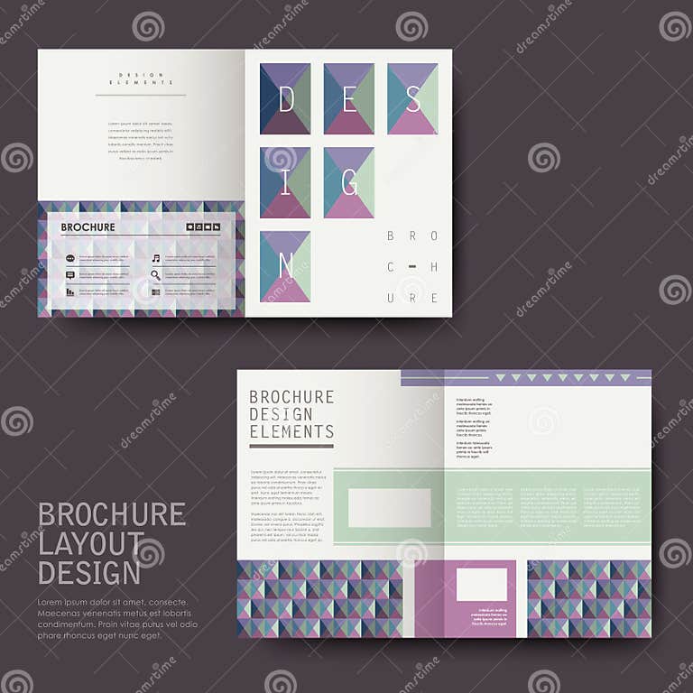 Brochure Design with Pattern Style Stock Vector - Illustration of ...