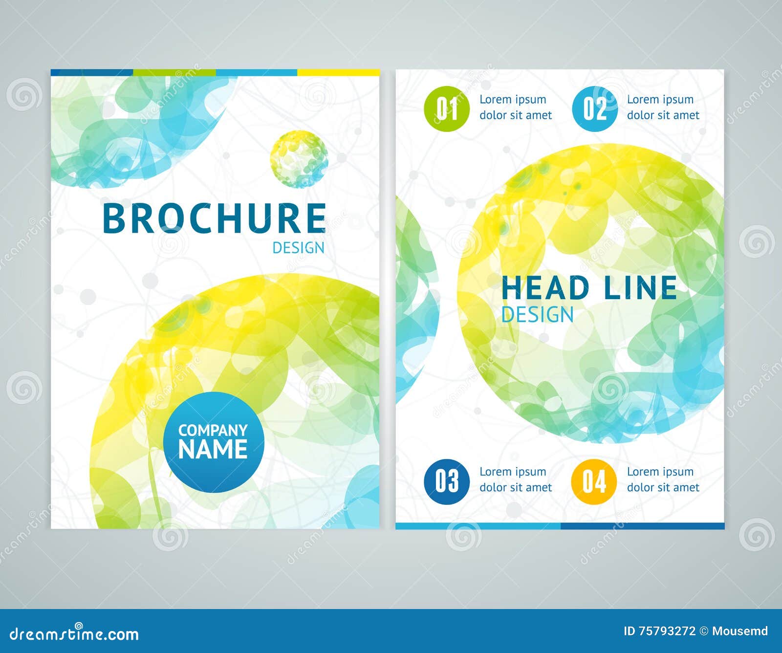 Brochure Design in A4 Size. Vector Stock Vector - Illustration of cover ...