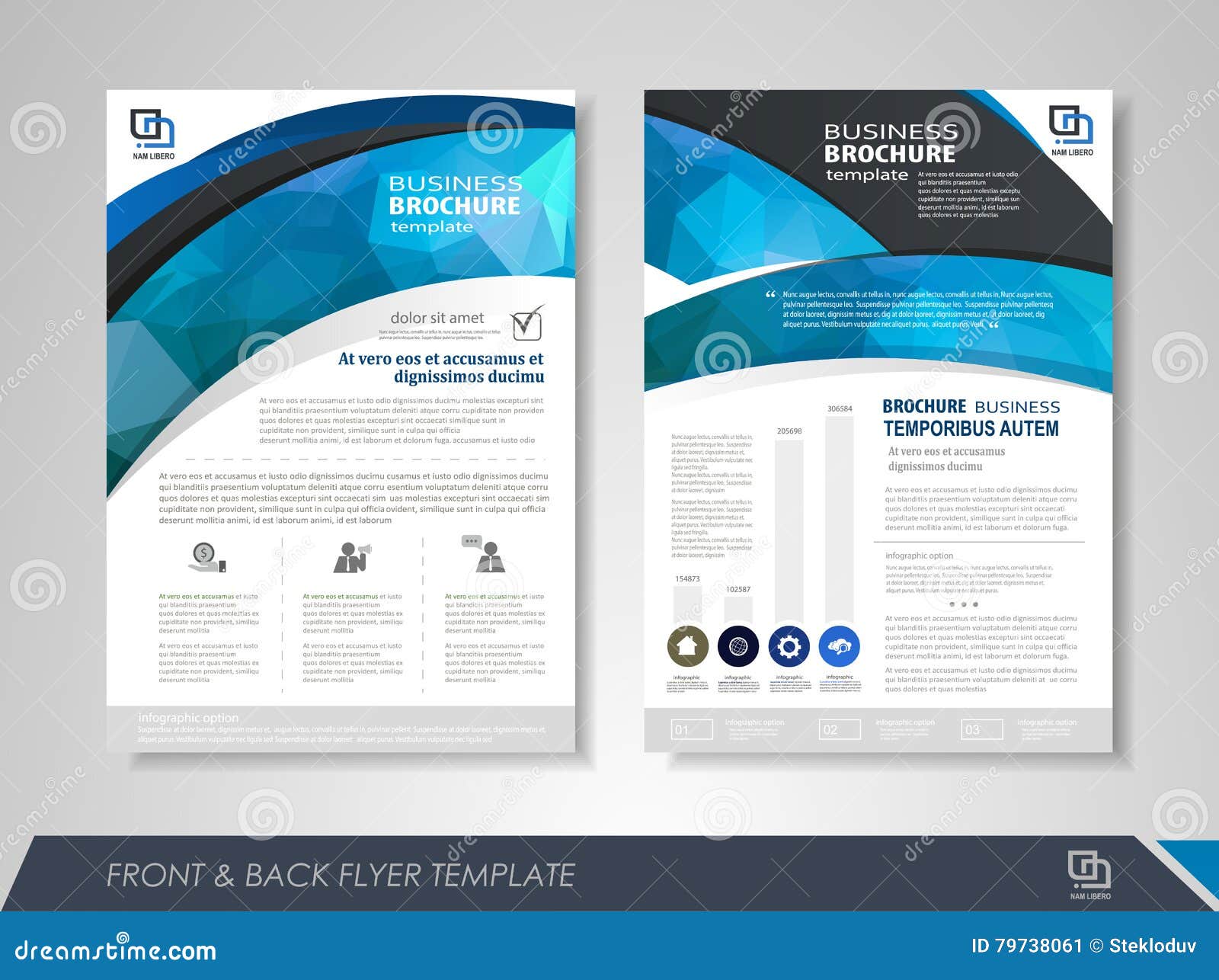 Brochure Design Template stock vector. Illustration of headline - 79738061