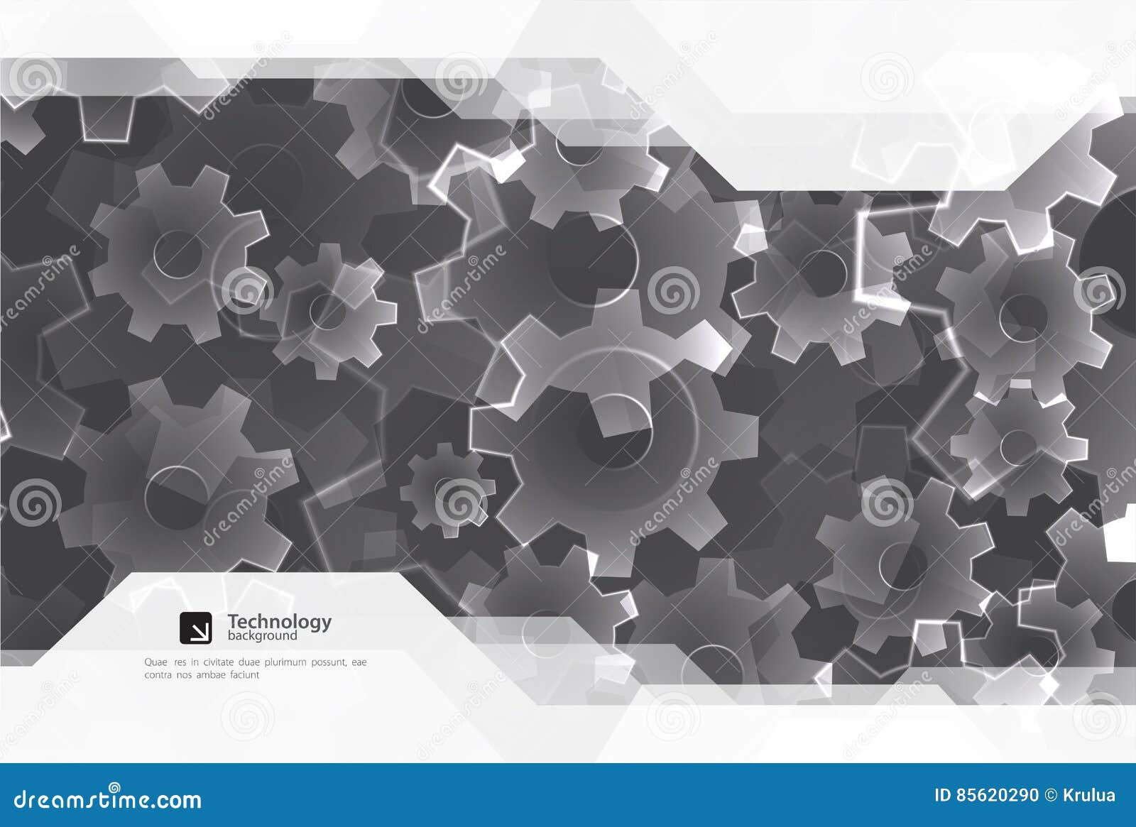 Brochure Design Template. Gear Technology Background Stock Vector ...