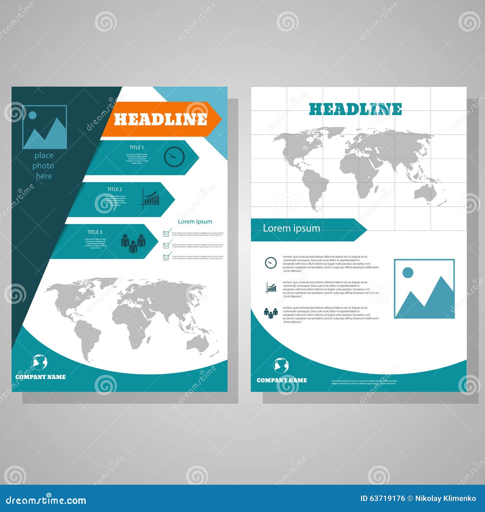 Brochure Flyer Design Layout Template, Size A4 Stock Vector ...