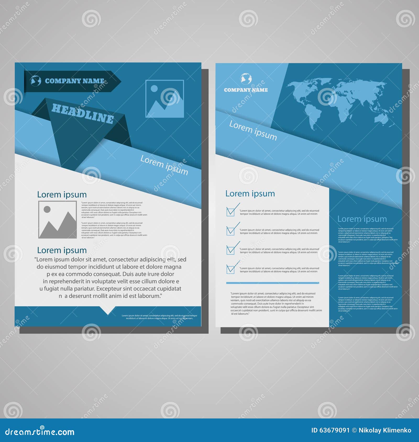 Brochure Flyer Design Layout Template, Size A4, Front Page Stock Vector ...