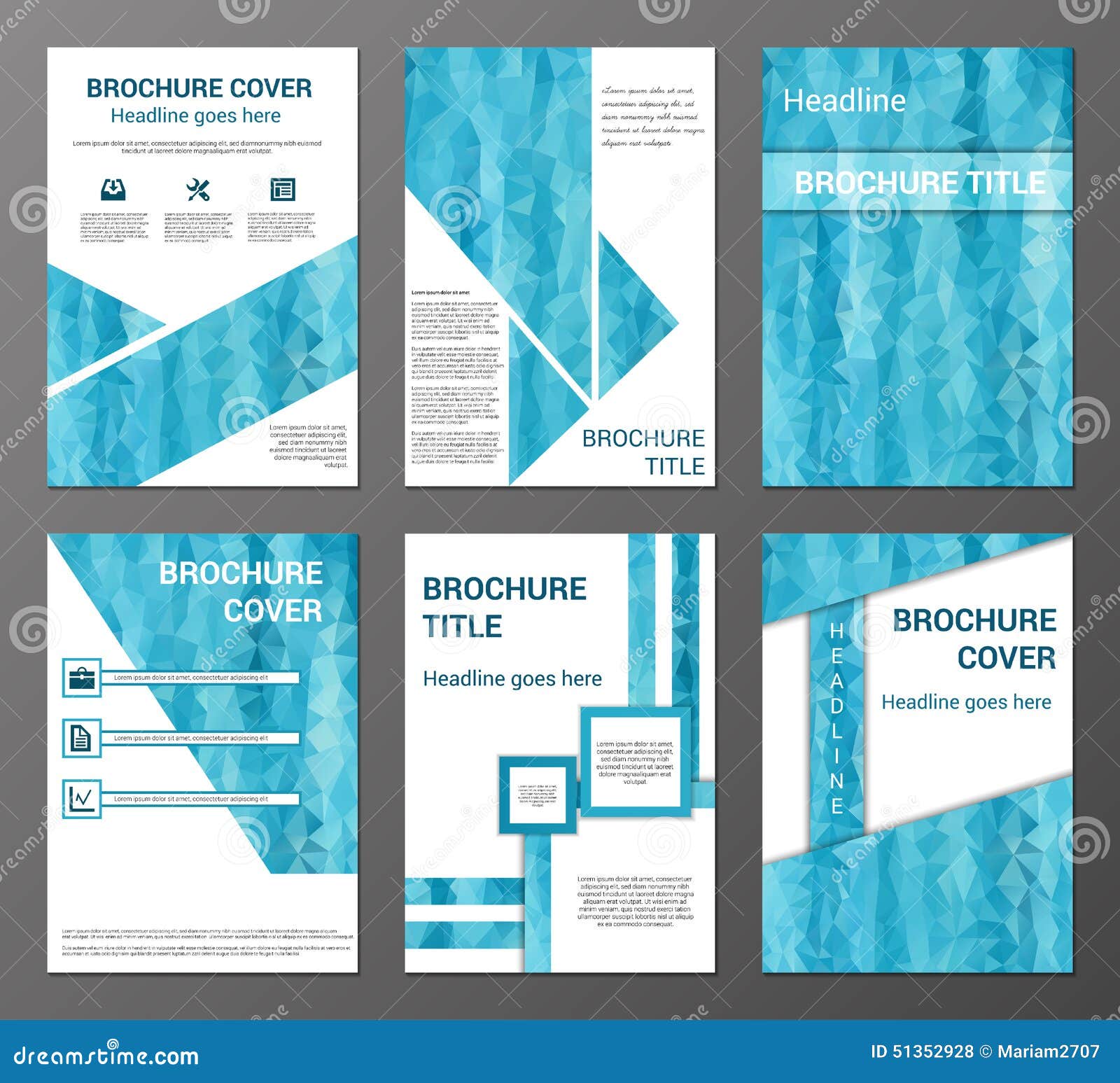 Brochure And Flyer Design Templates Set Stock Vector - Image: 51352928