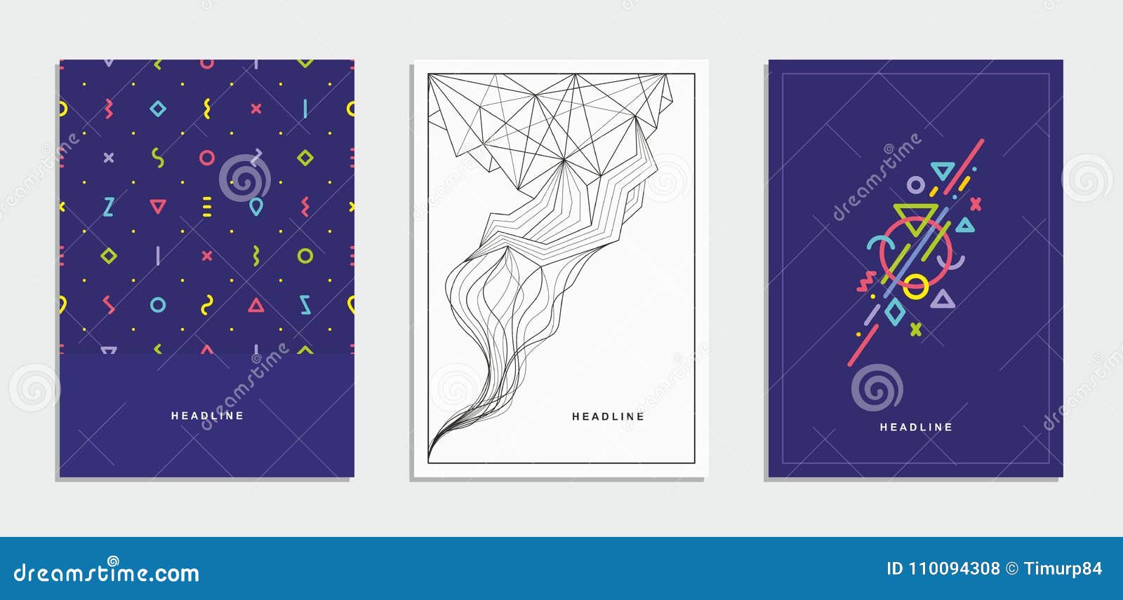 Brochure, Flyer with a Geometric Pattern. Corporate Identity. Stock ...