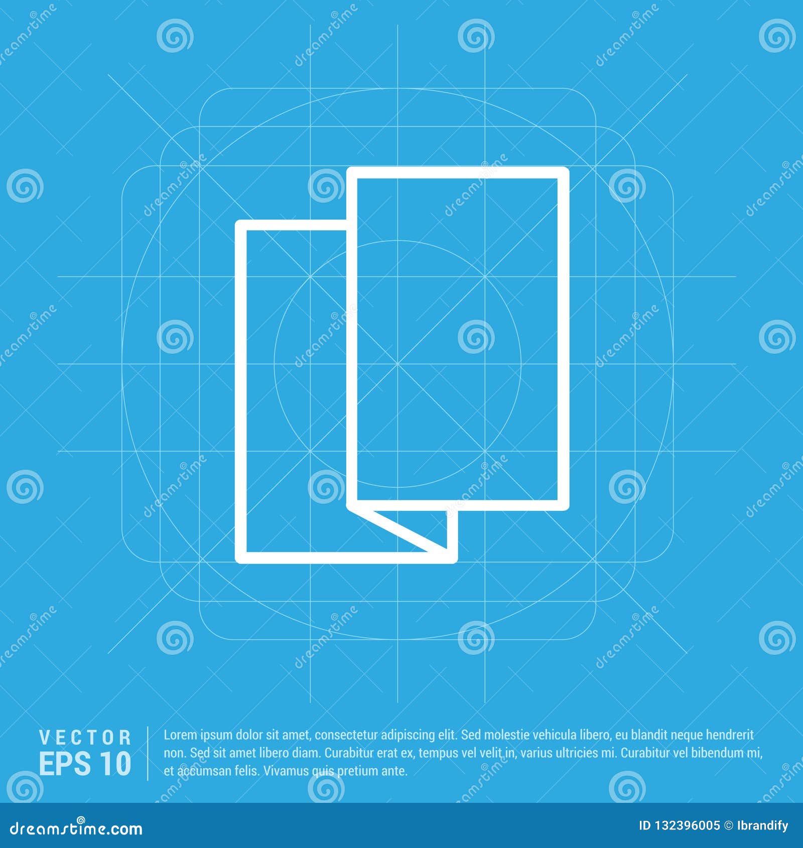 Brochure flyer icon stock vector. Illustration of orange - 132396005