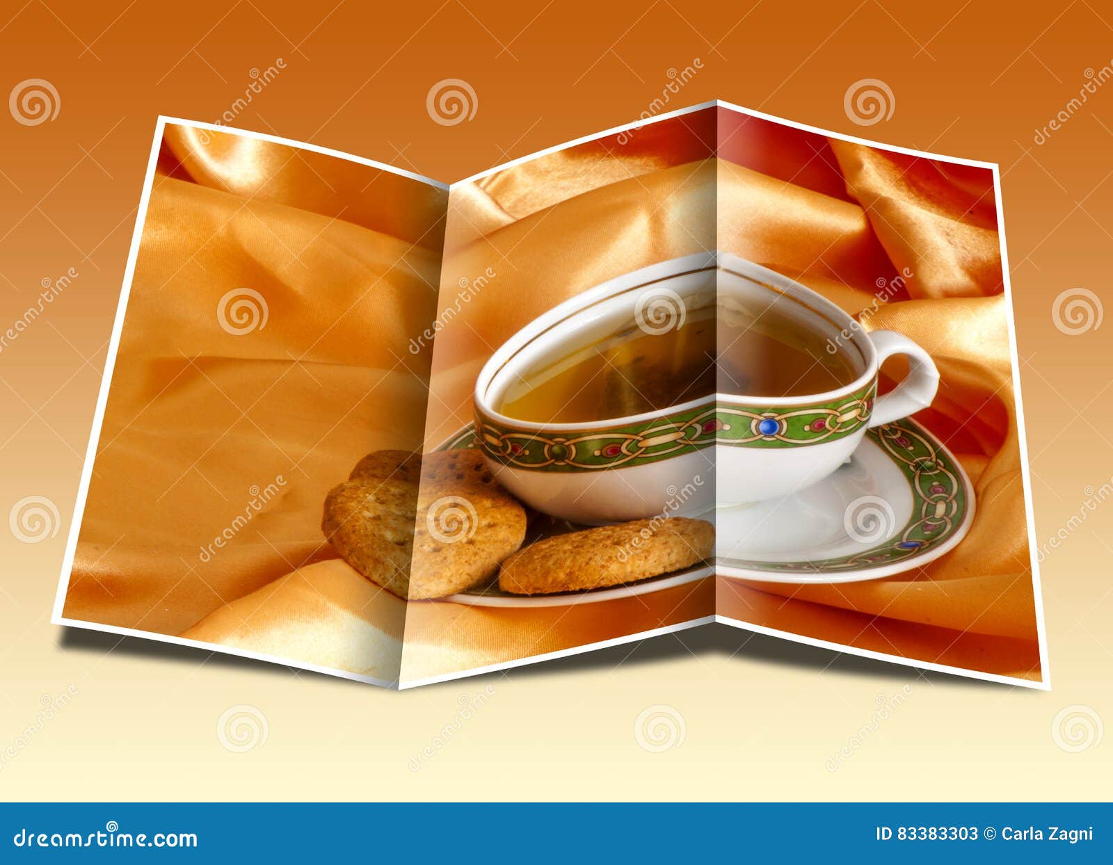Brochure of a Ginger and Orange Tea Stock Image - Image of lemon, green ...
