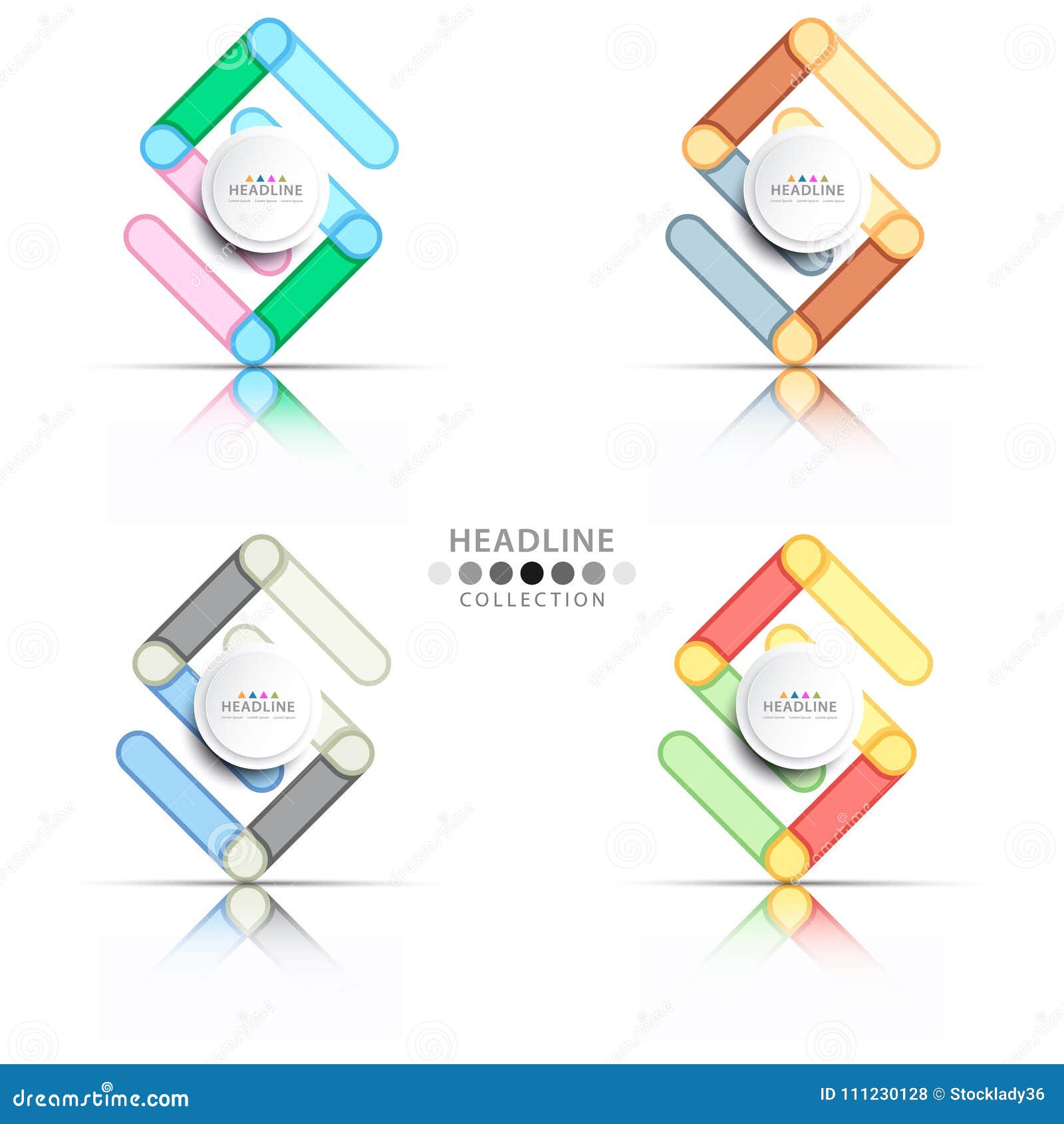 Brochure Header Layout Template Concept Design Stock Vector ...