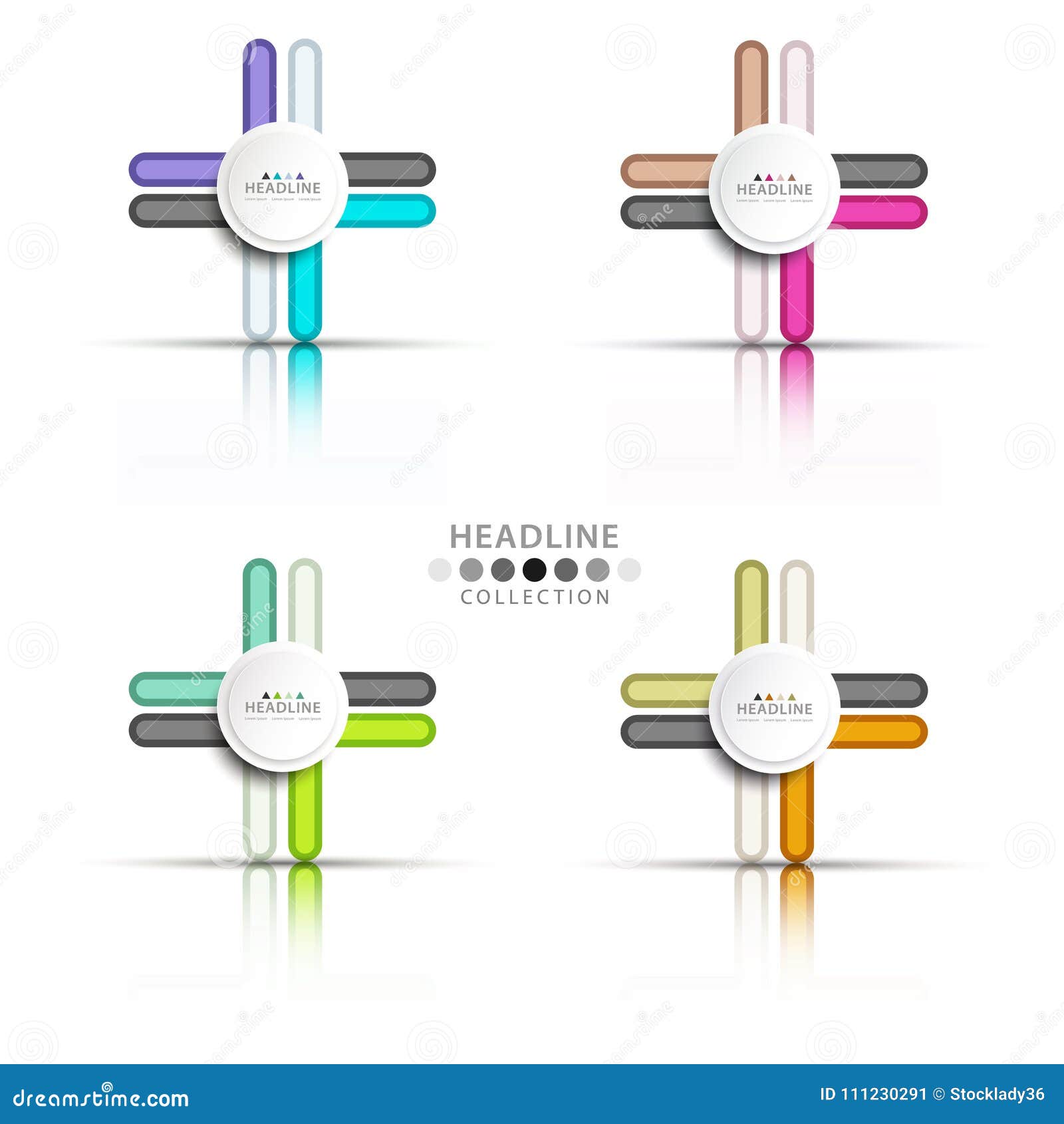 Brochure Header Layout Template Concept Design Stock Vector ...