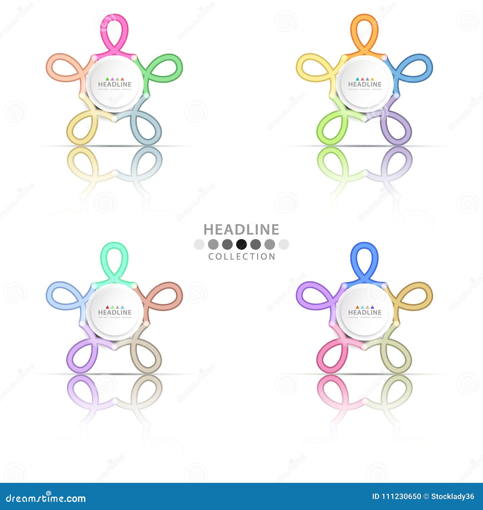 Brochure Header Layout Template Concept Design Stock Vector ...