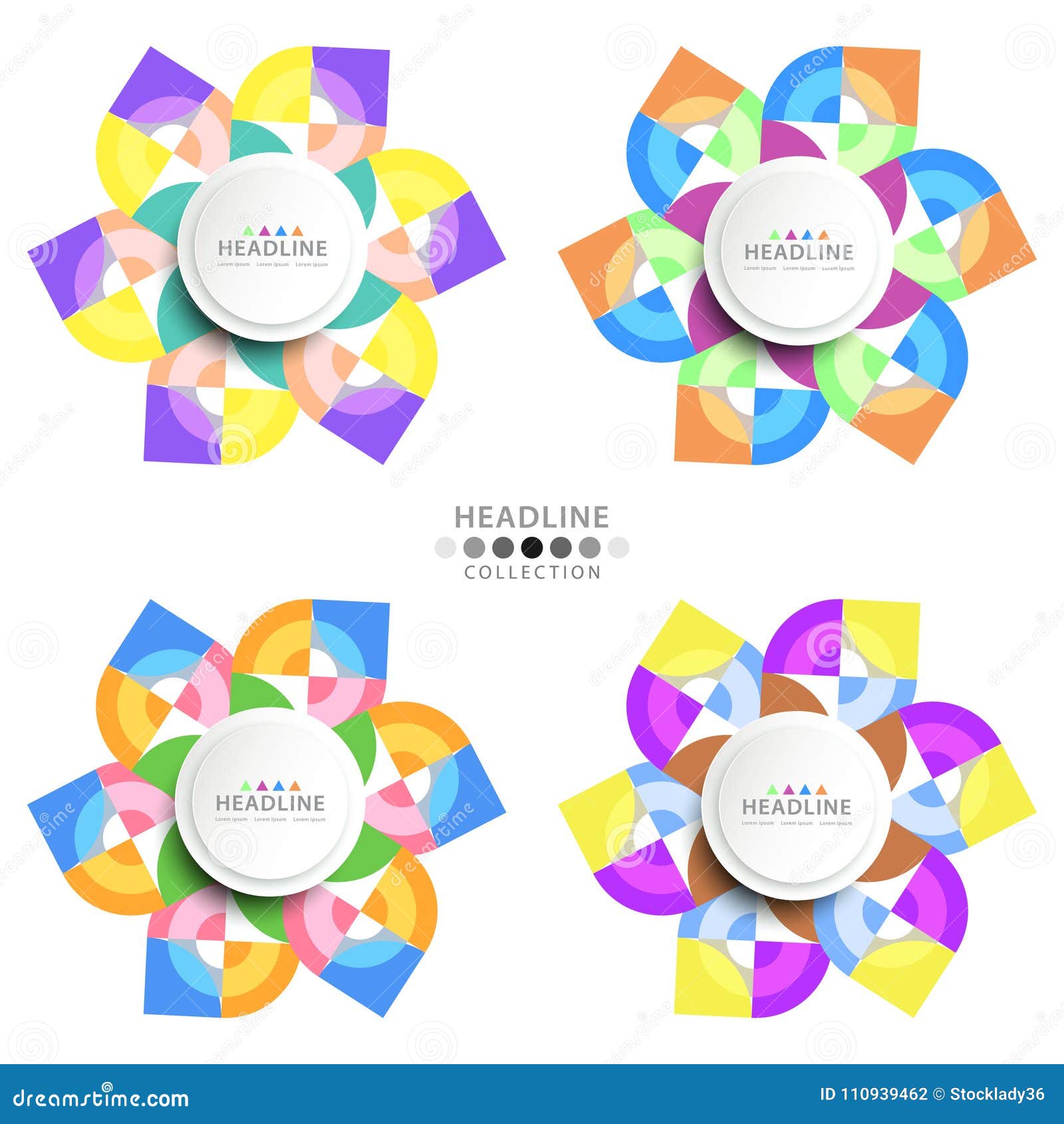Brochure Header Colorful Layout Template Design Stock Illustration ...