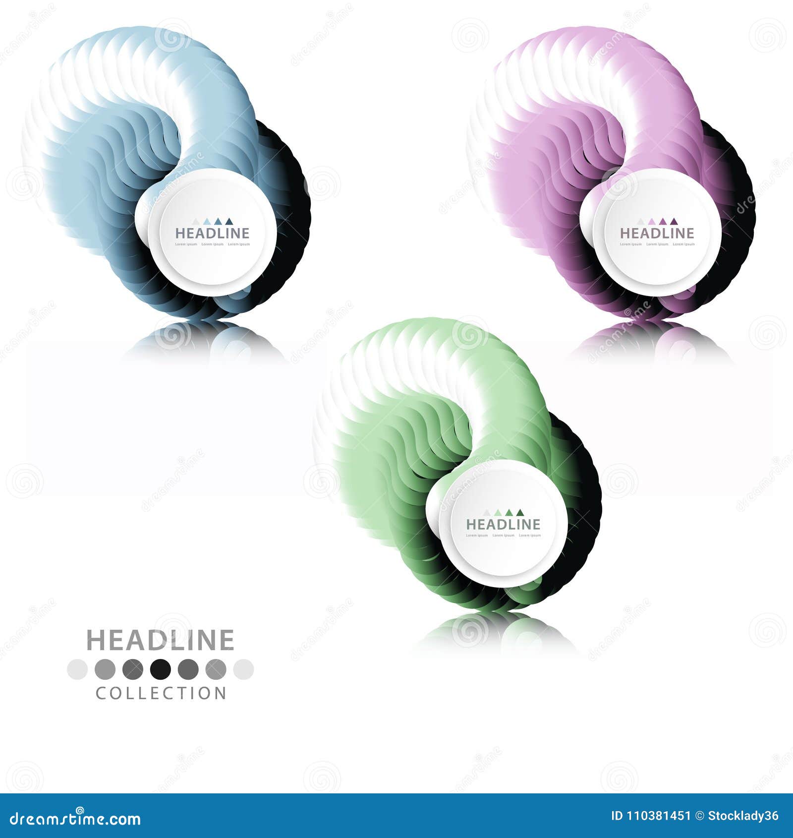 Brochure Header Colorful Layout Template Stock Illustration ...