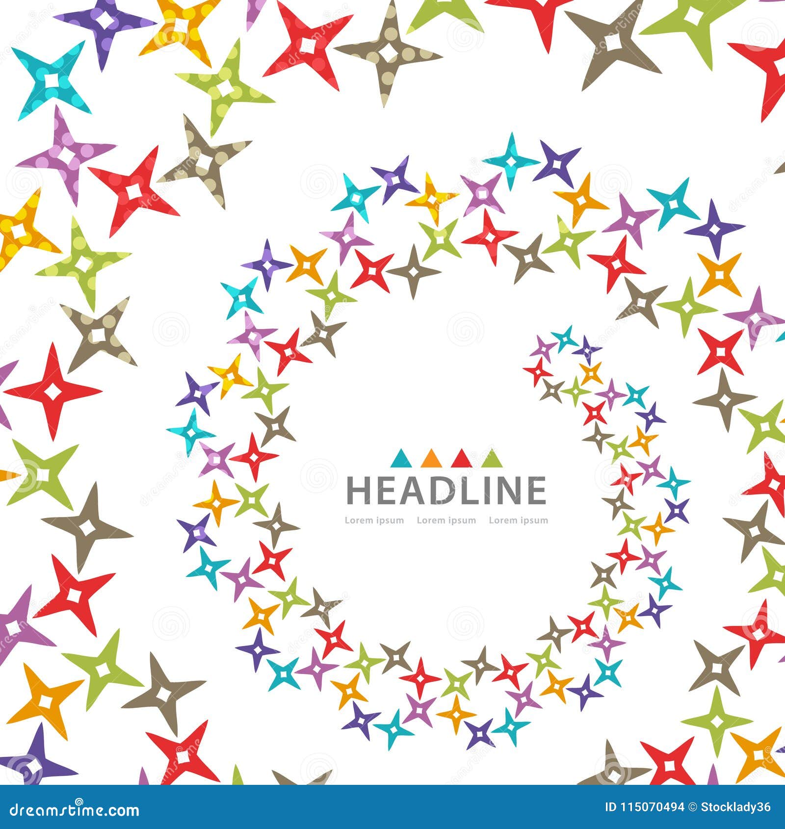 Brochure Header Colorful Layout Template Stock Vector - Illustration of ...