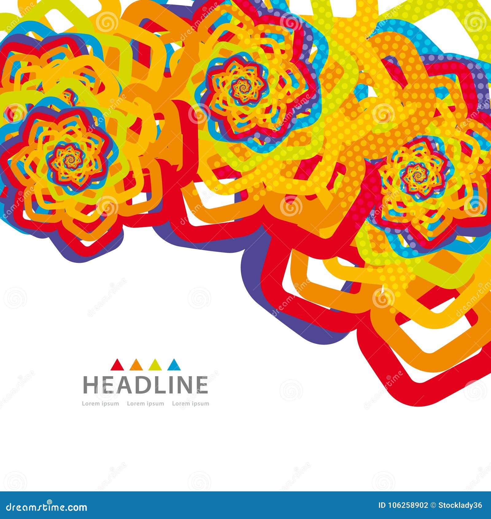 Brochure Header Colorful Layout Template Design Stock Vector ...