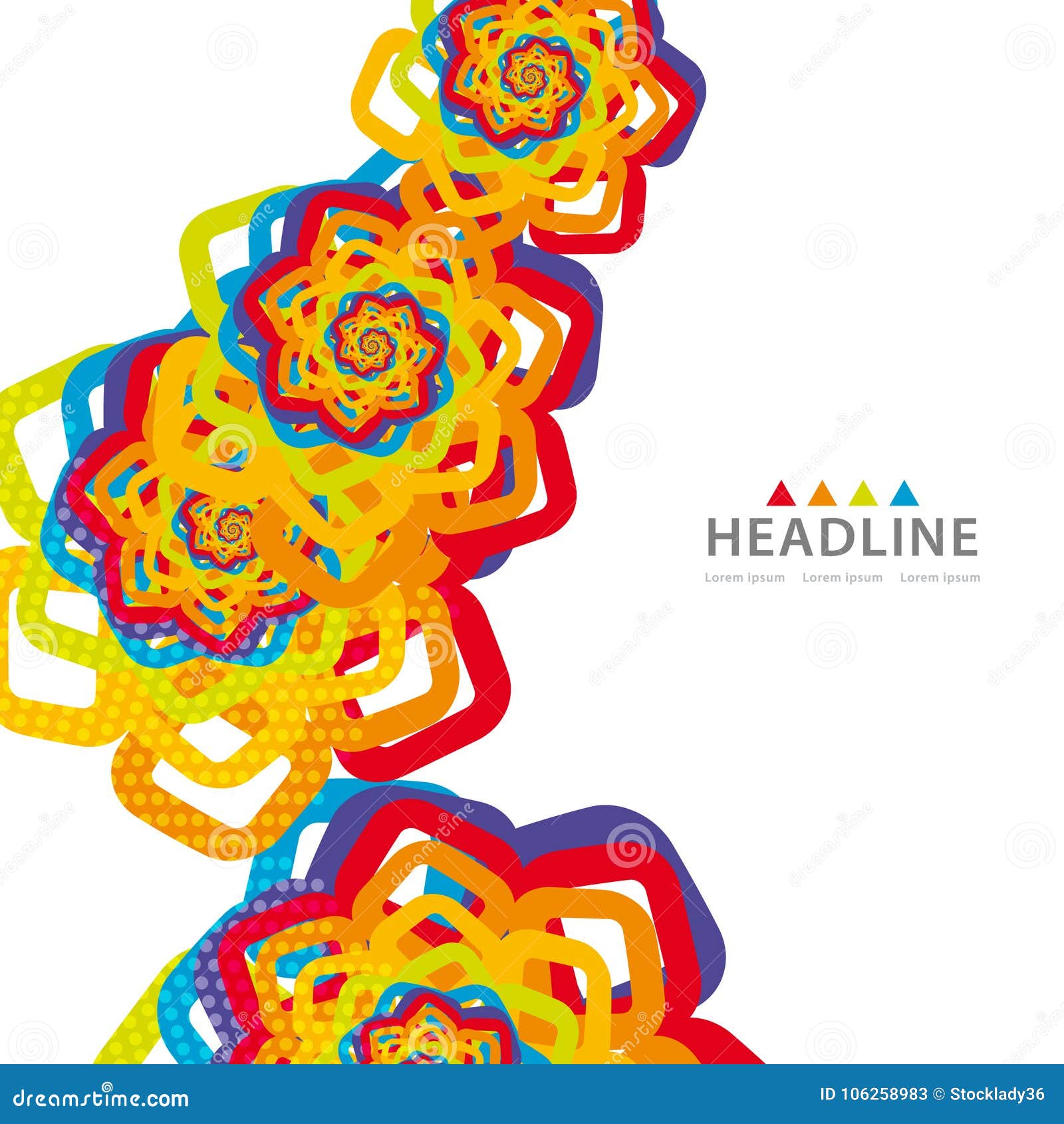 Brochure Header Colorful Layout Template Design Stock Vector ...