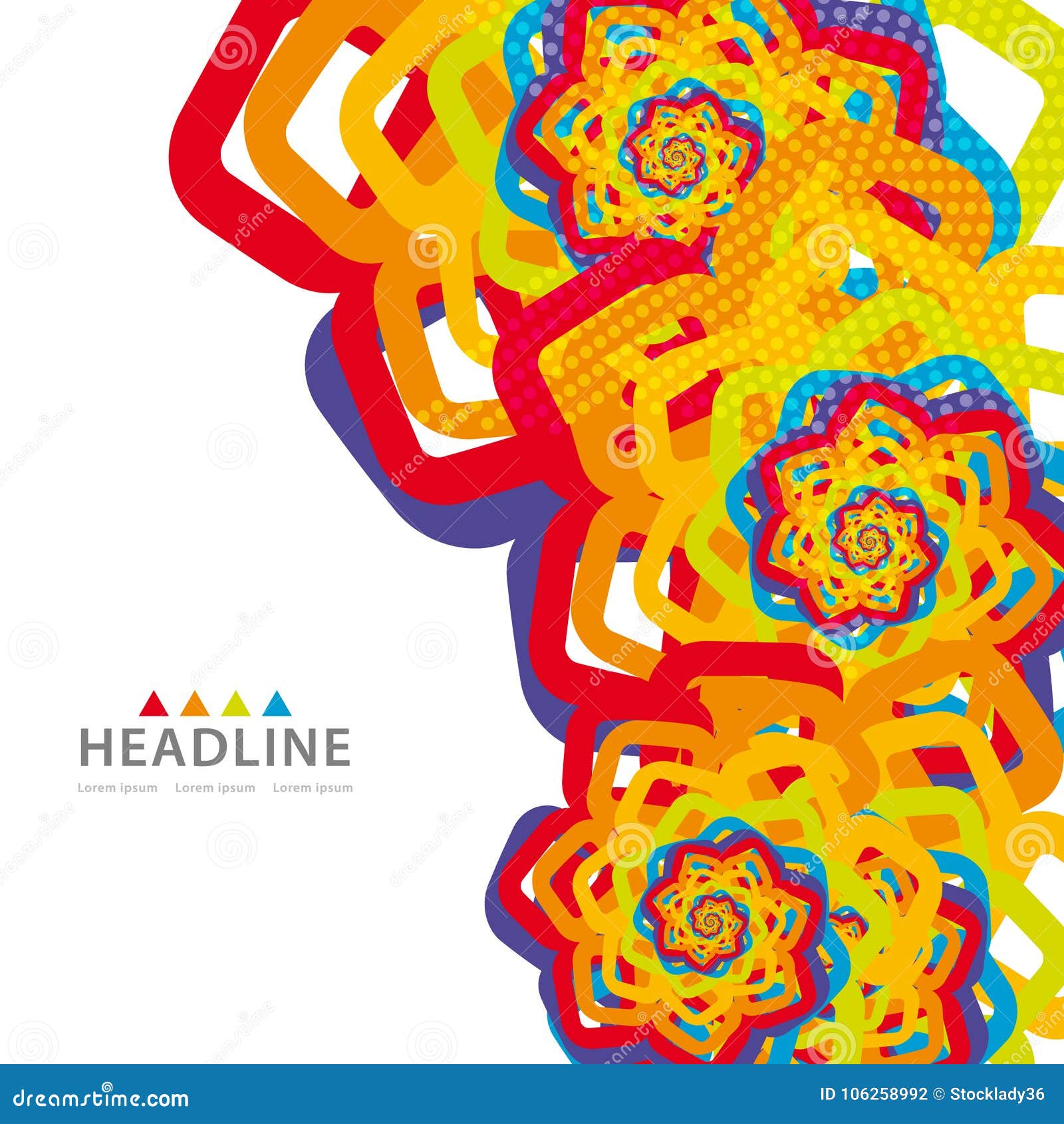 Brochure Header Colorful Layout Template Design Stock Vector ...