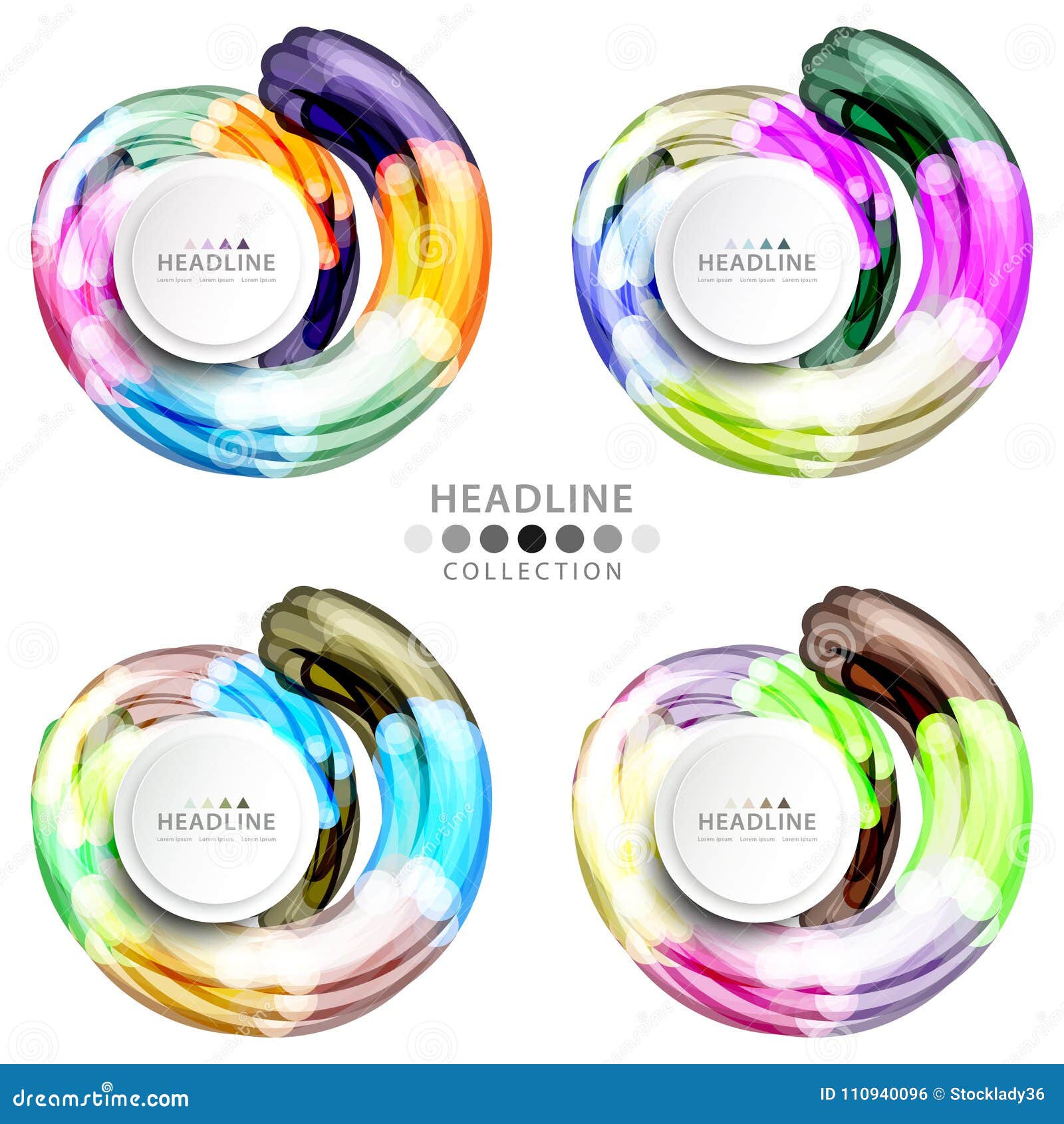 Brochure Header Colorful Layout Template Design Stock Illustration ...