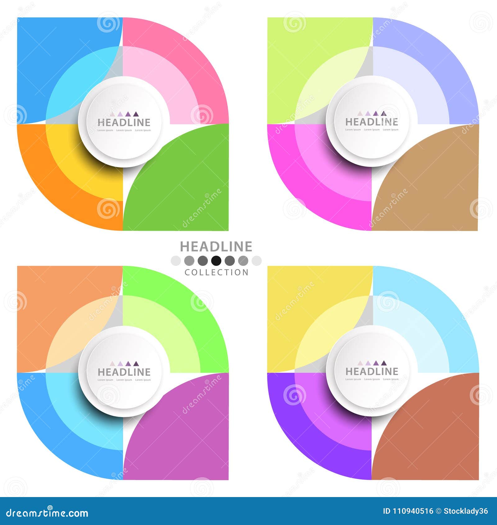 Brochure Header Colorful Layout Template Design Stock Illustration ...