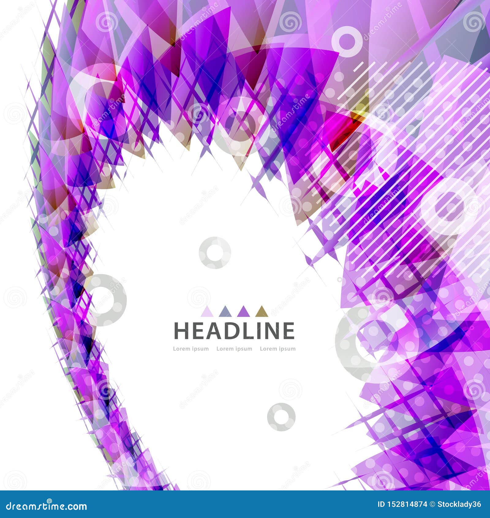 Brochure Colorful Header Layout Template Stock Vector - Illustration of ...