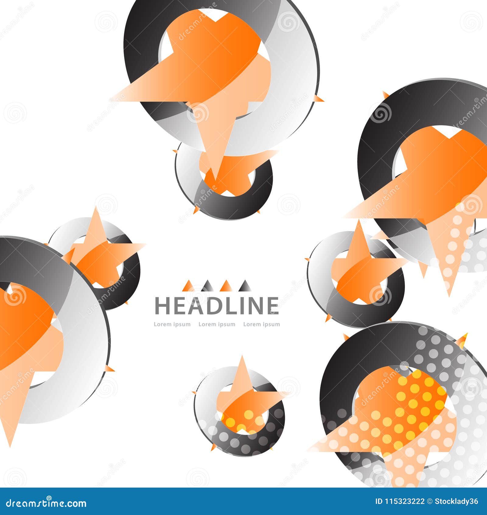 Brochure Header Layout Colorful Template Stock Vector - Illustration of ...