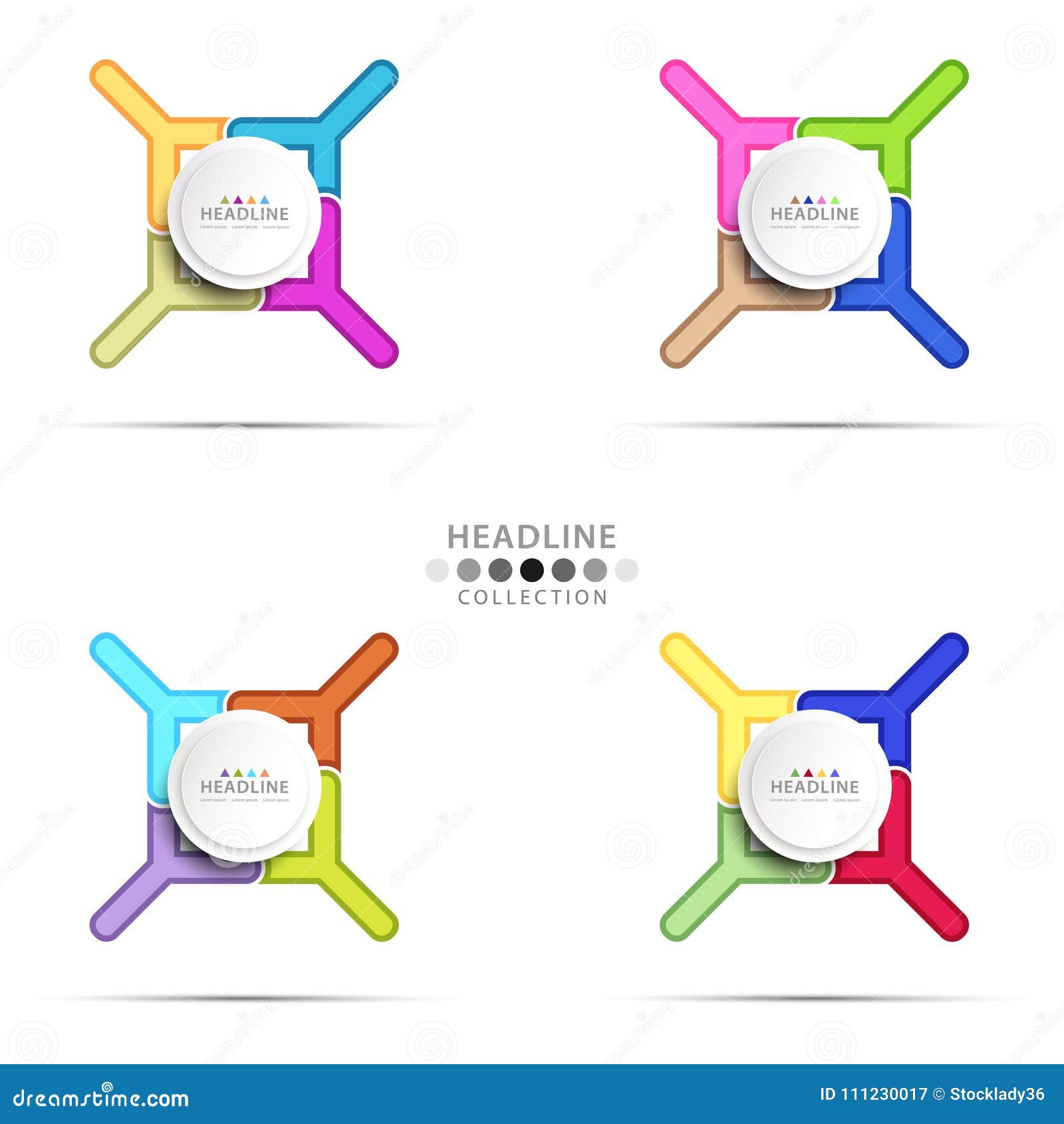 Brochure Header Layout Template Concept Design Stock Vector ...