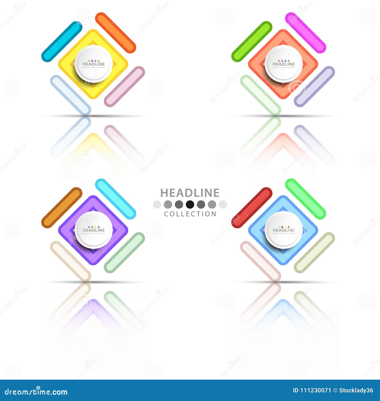 Brochure Header Layout Template Concept Design Stock Vector ...