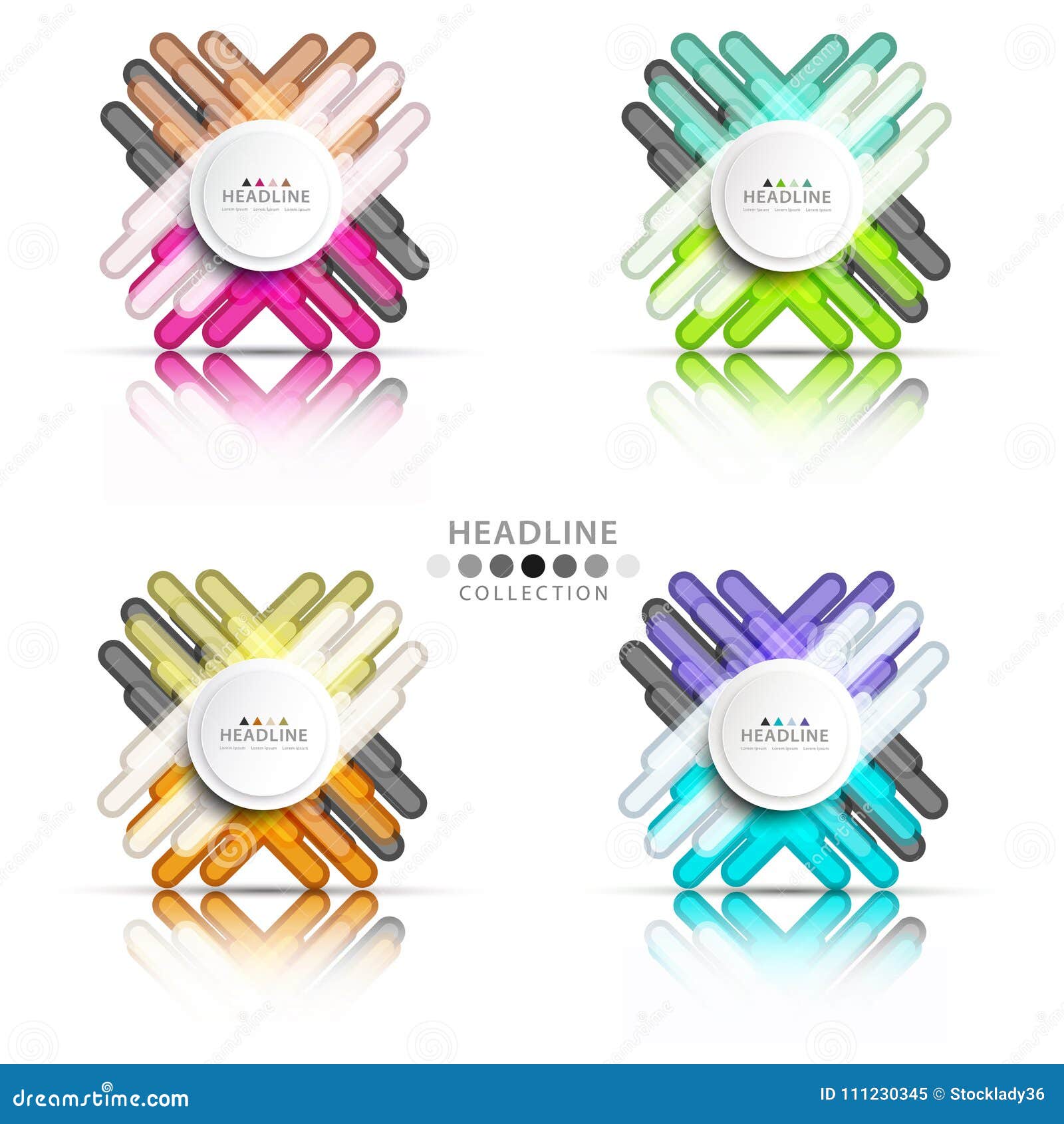 Brochure Header Layout Template Concept Design Stock Vector ...