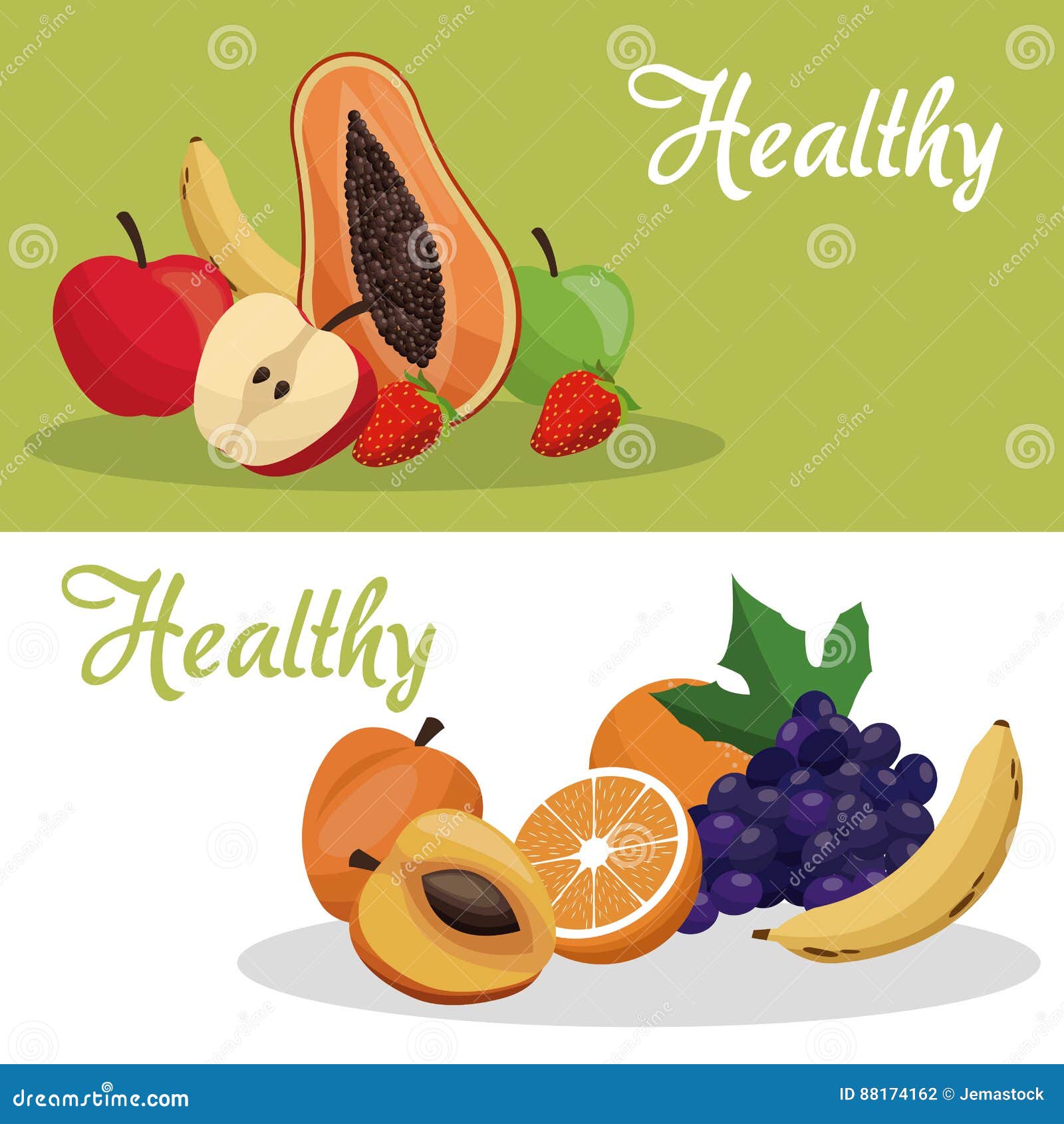 Brochure Healthy Fruit Food Stock Illustration - Illustration of info ...
