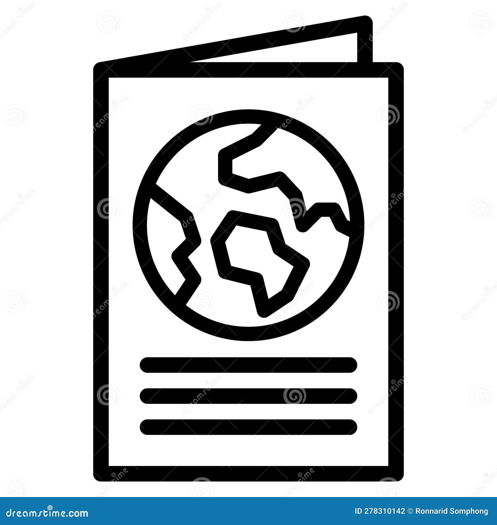 Brochure Icon Best Quality Outline Symbol Icon Vector Illustration ...