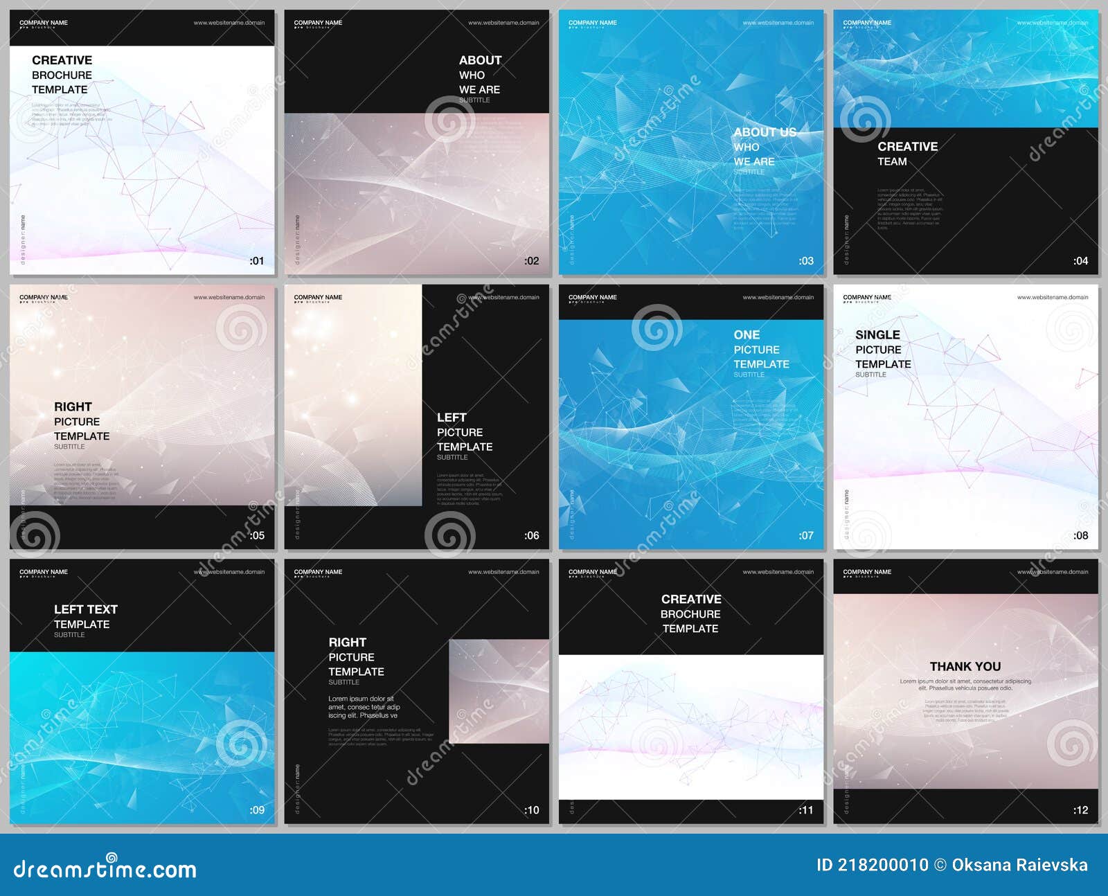 Brochure Layout of Square Format Covers Templates for Square Flyer ...