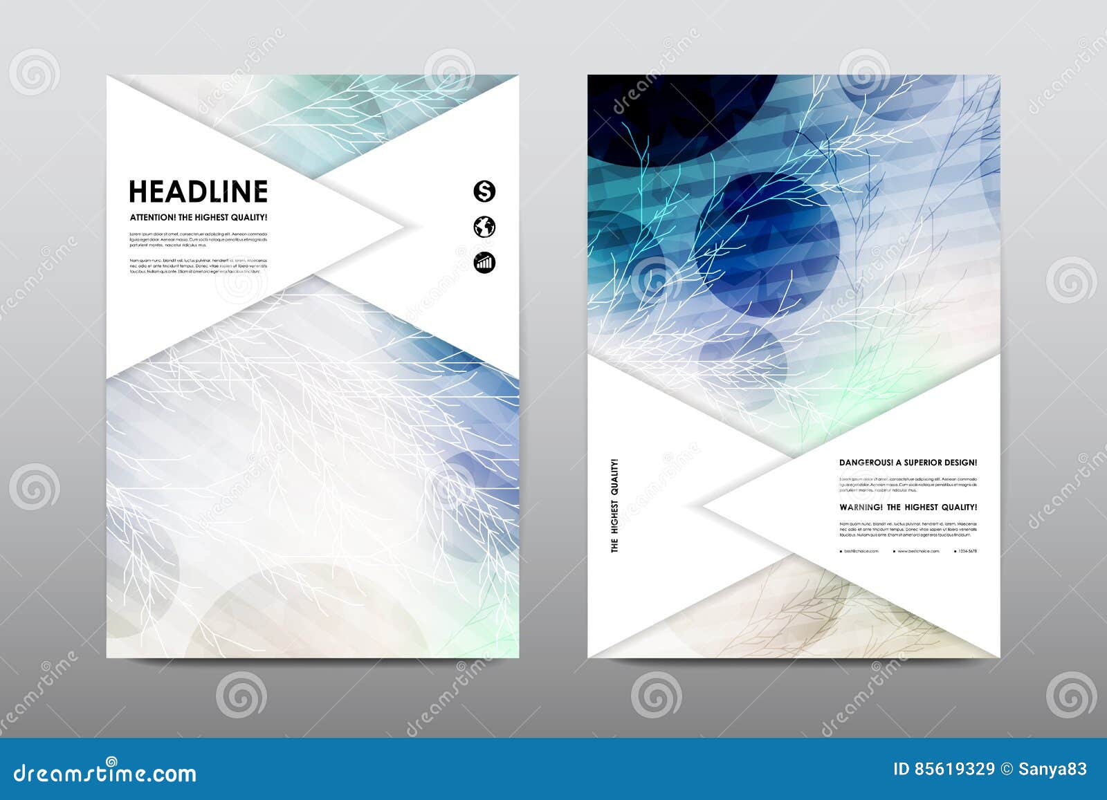 Brochure Layout Template Flyer Design Vector, Magazine Booklet Cover ...