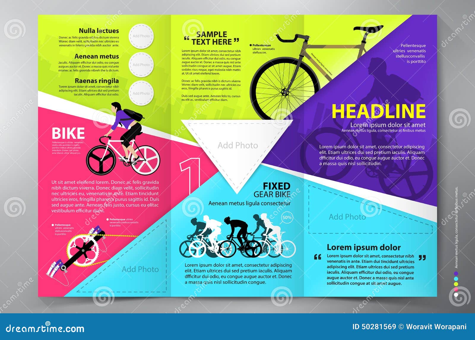 Leaflet Design With Summer Illustration | CartoonDealer.com #75022812