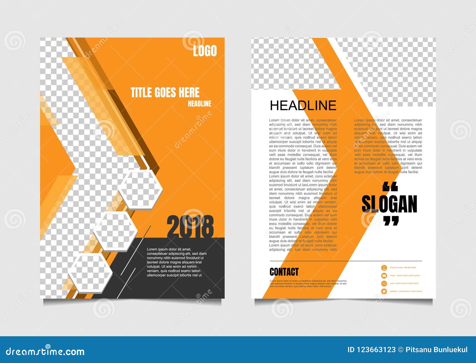 Brochure or Magazine Page Design for Advertisement. Arrow Style Stock ...