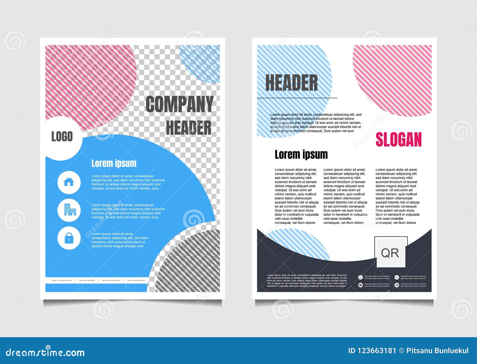 Brochure or Magazine Template Design for Advertisement Stock Vector ...