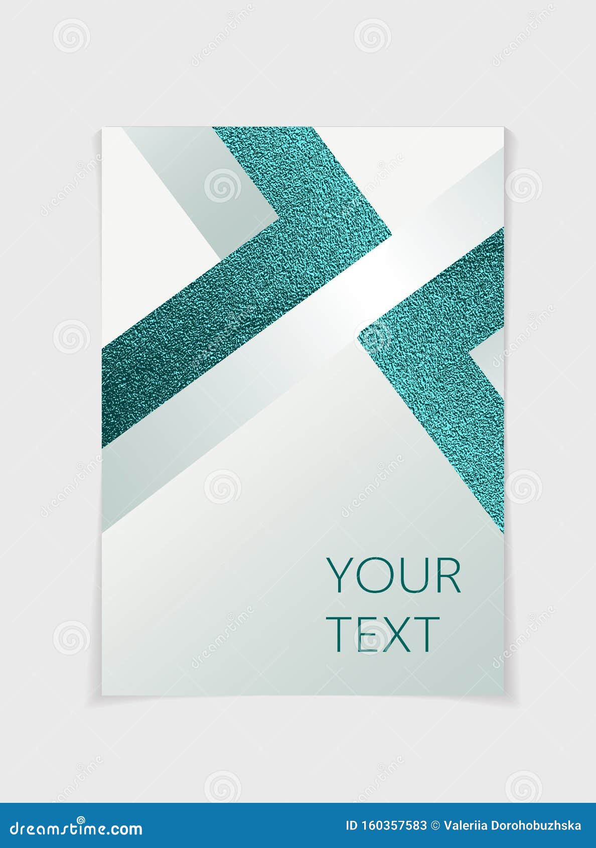 Brochure with Modern Metallic Geometric Elements Stock Vector ...